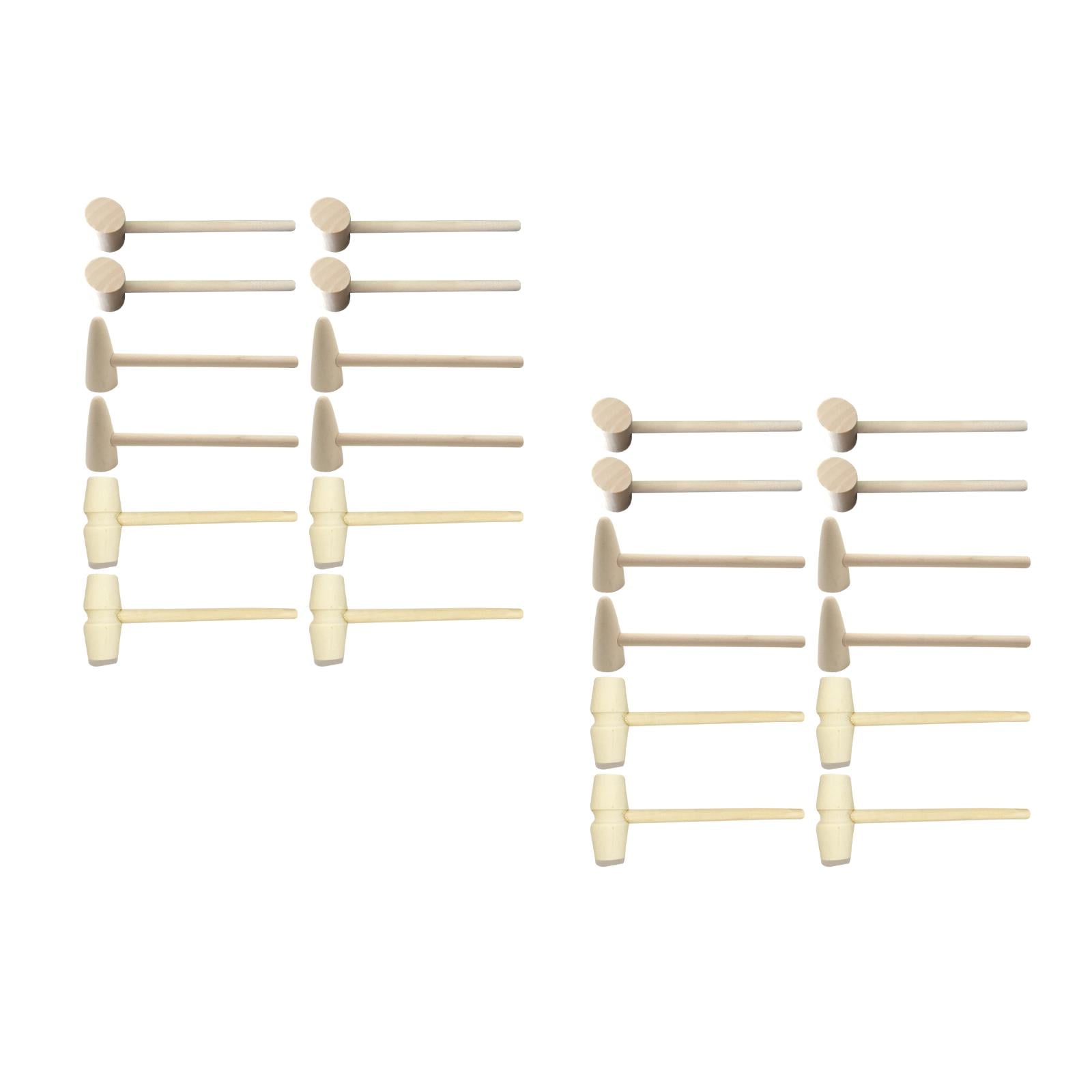 MLINS 2pcs Wooden Hammers Mallet Pounding 15pcs Beating Gavel Kids ...