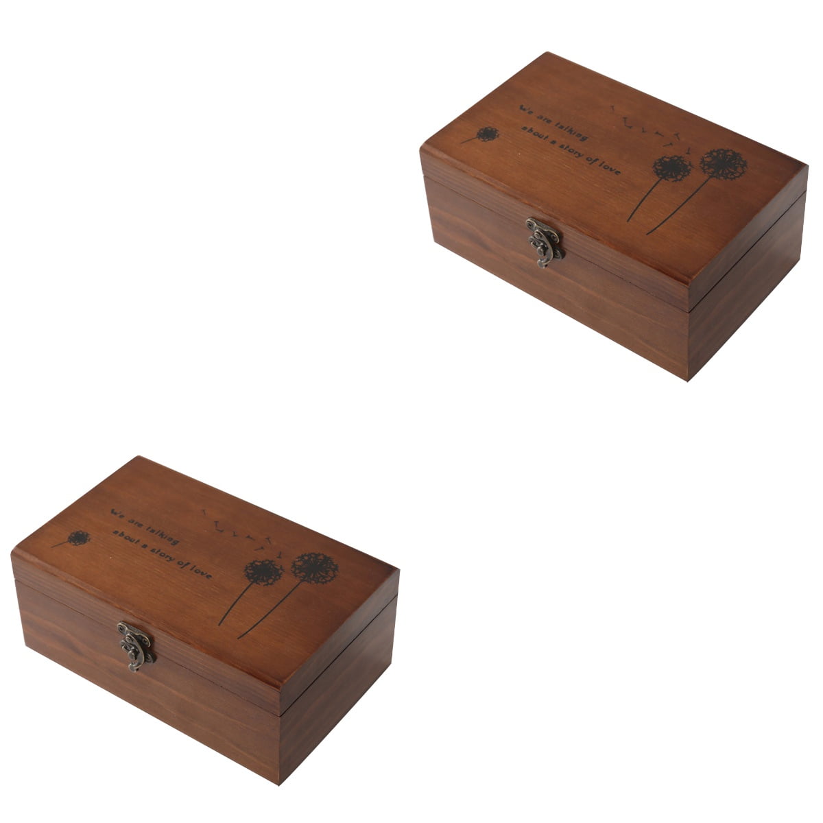 MLINS 2pcs Wooden Sewing Pin Storage Case Wooden Sewing Kit Storage Box ...