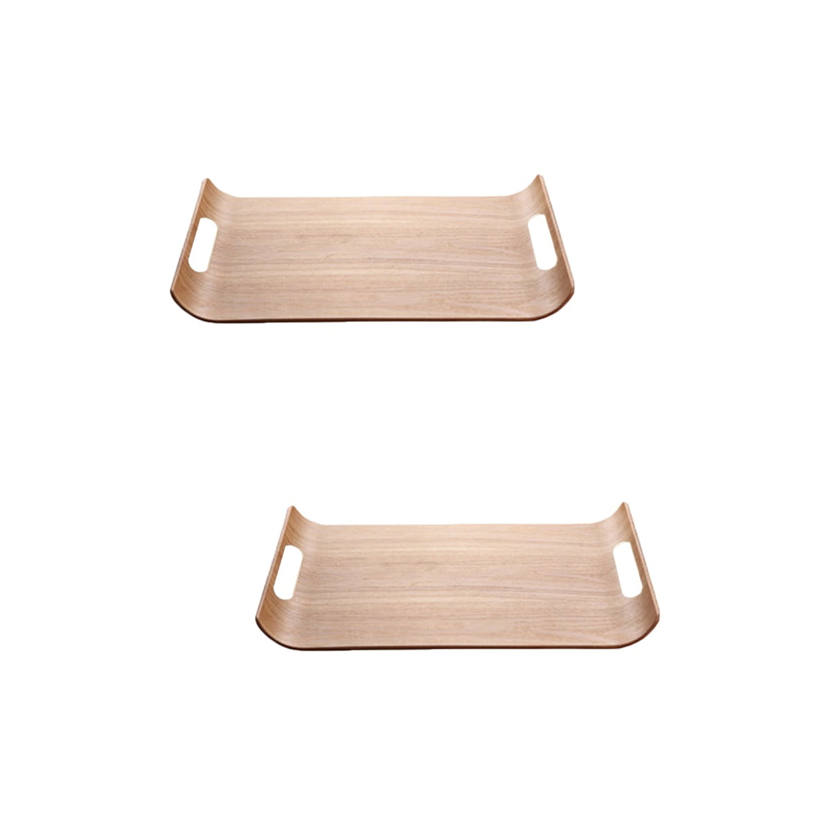 MLINS 2pcs Wooden Square Friut Tray Ashtree Creative Cake Tray Food ...