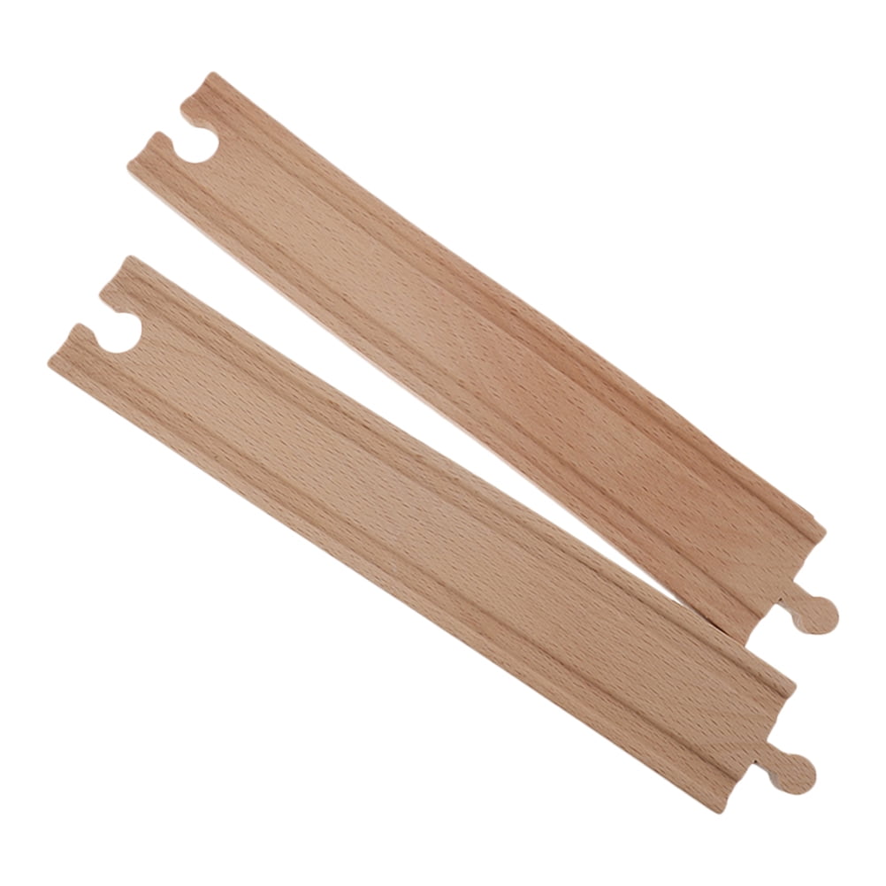 MLINS 2pcs Wooden Train Track Expansion Materials Kids Train Track ...