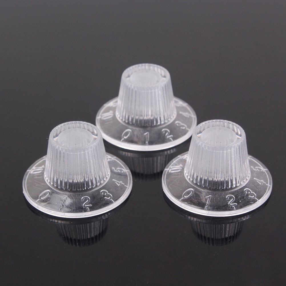 MLINS 3 PCS/ Electric Transparent Knob Set Guitar Accessories Upgrade ...