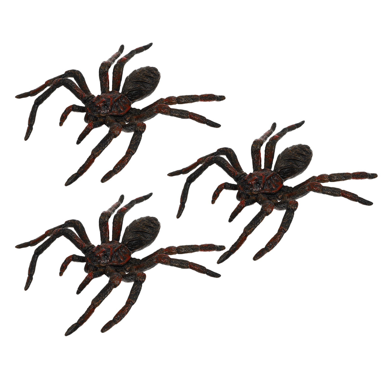 MLINS 3 PCS Simulation Spider Plush Tarantula Prank Fake Child Red ...