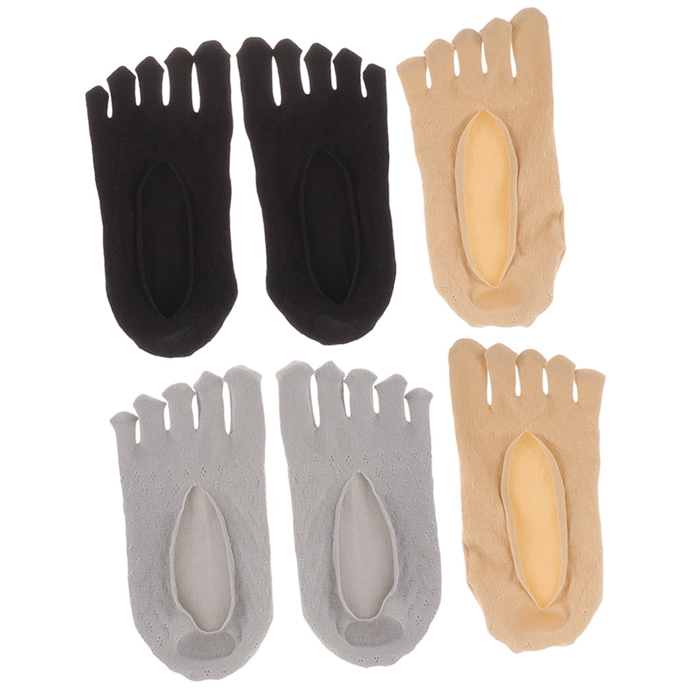 MLINS 3 Pairs Separators Invisible Toe Separated Socks for Women Women ...