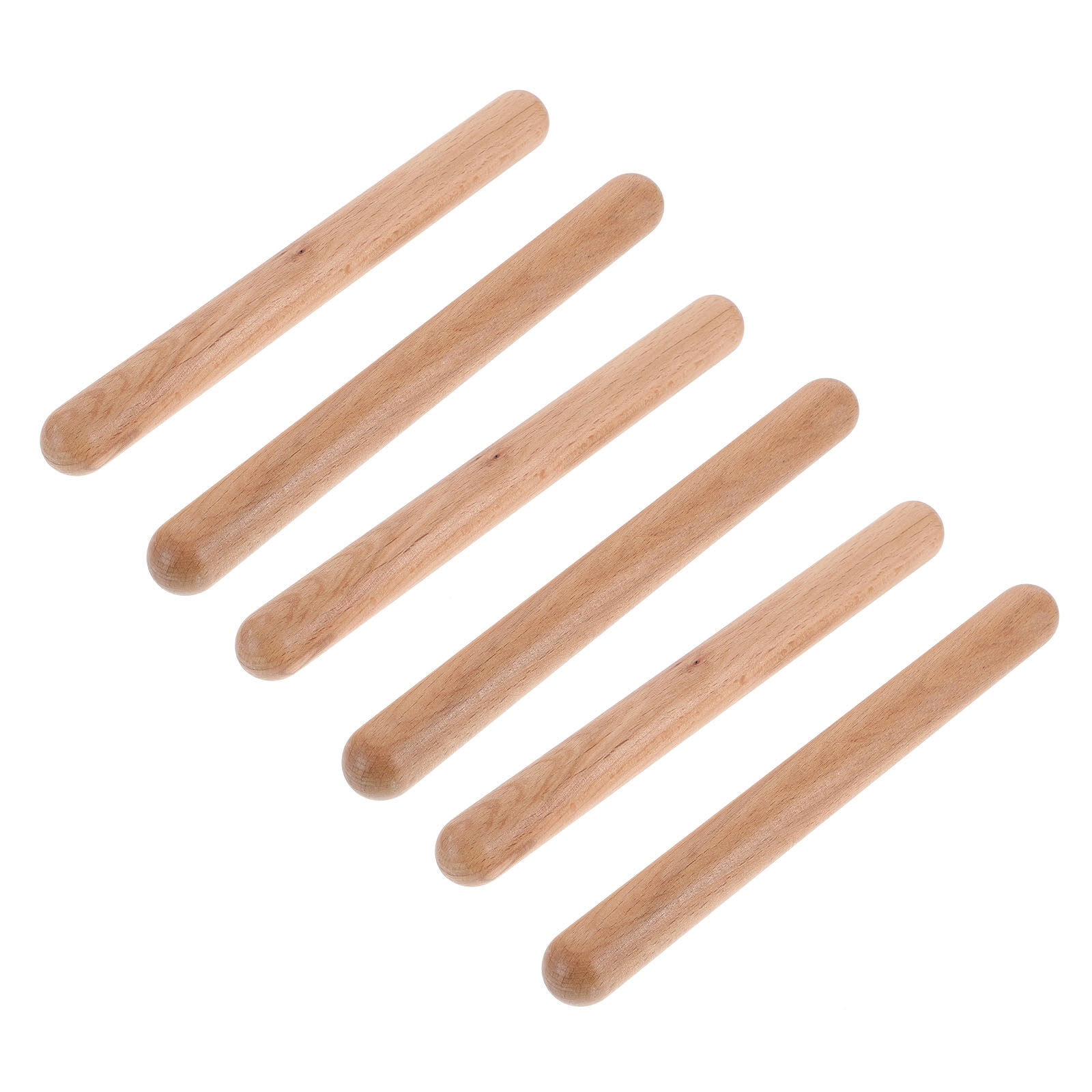 MLINS 3 Pairs Solid Hardwood Claves Percussion Instrument Rhythm Sticks ...