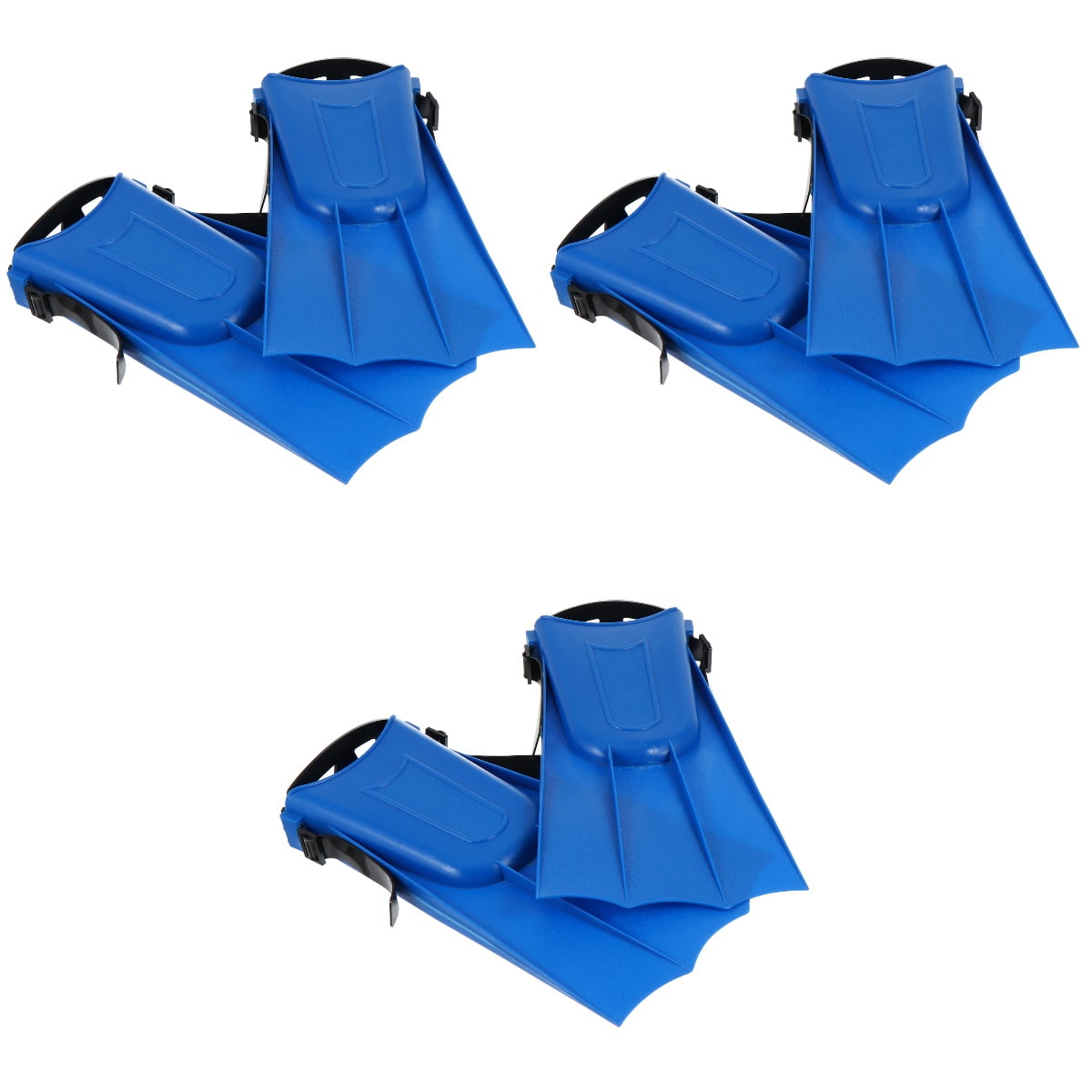 MLINS 3 Pairs Unisex Rubber Short Flippers Adults Training Swim ...