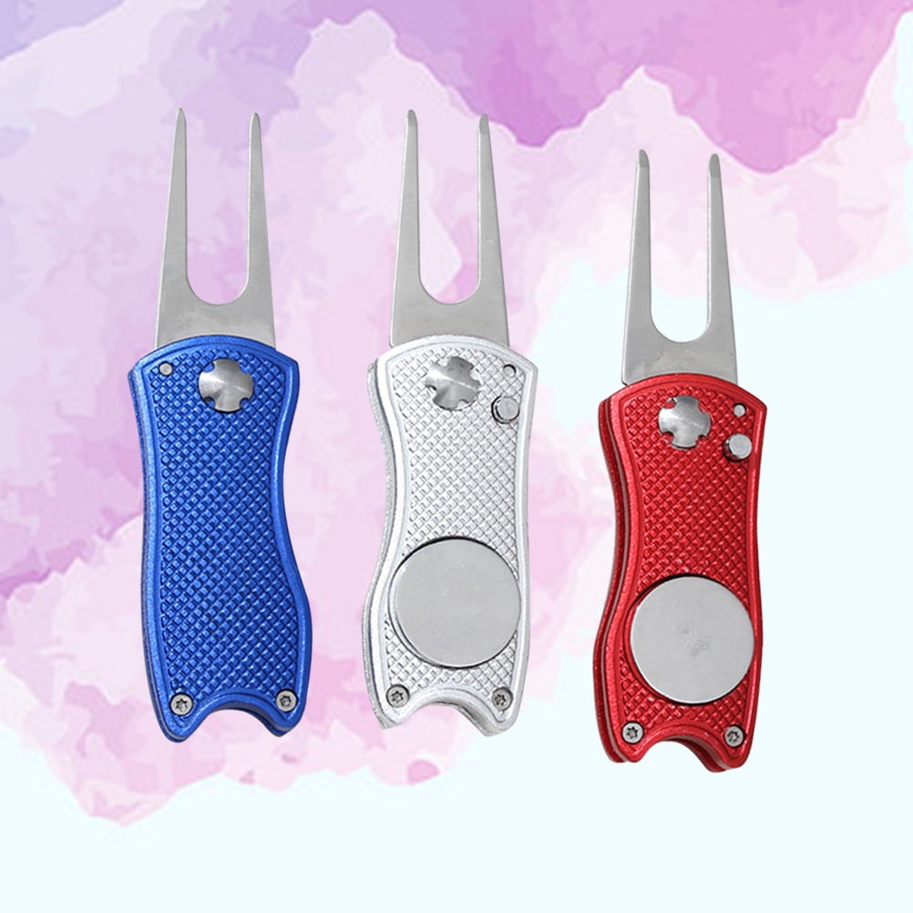 MLINS 3 Pcs All Metal Stainless Steel Foldable Divot Repair Tool Ball ...