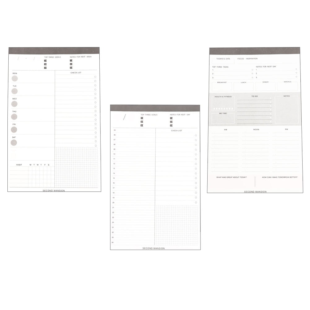 MLINS 3 Pcs Daily Plan Notepads Desktop Planning Dividers Reporter ...