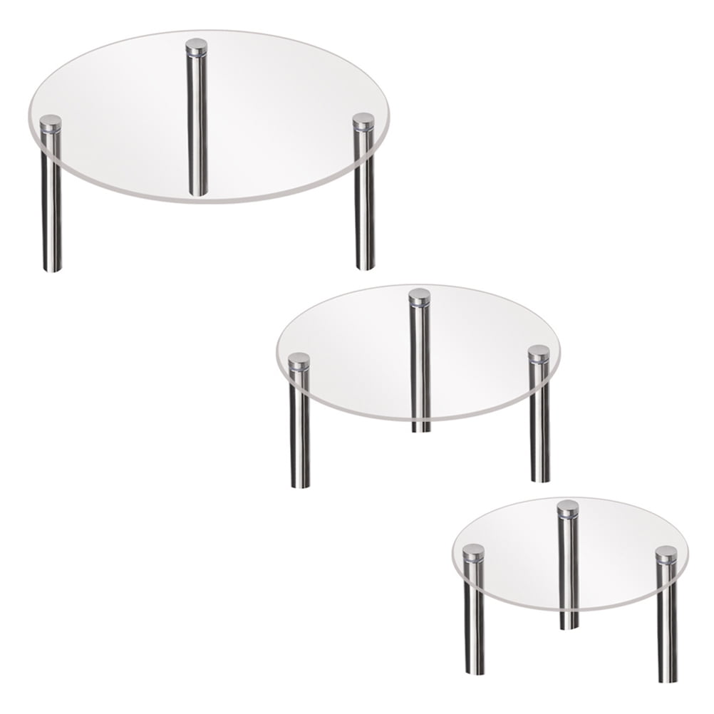 MLINS 3 Pcs Floating Cake Tier Spacer Round Display Stand Multi ...
