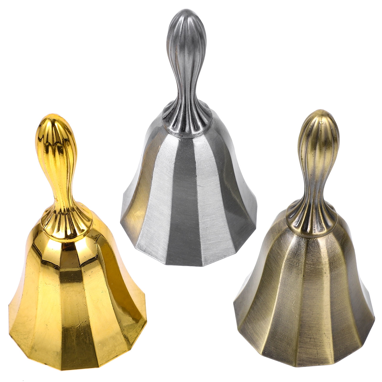 MLINS 3 Pcs Handle Bells Hand Ring Bell Crisp Sound Bell Office 10X4 ...