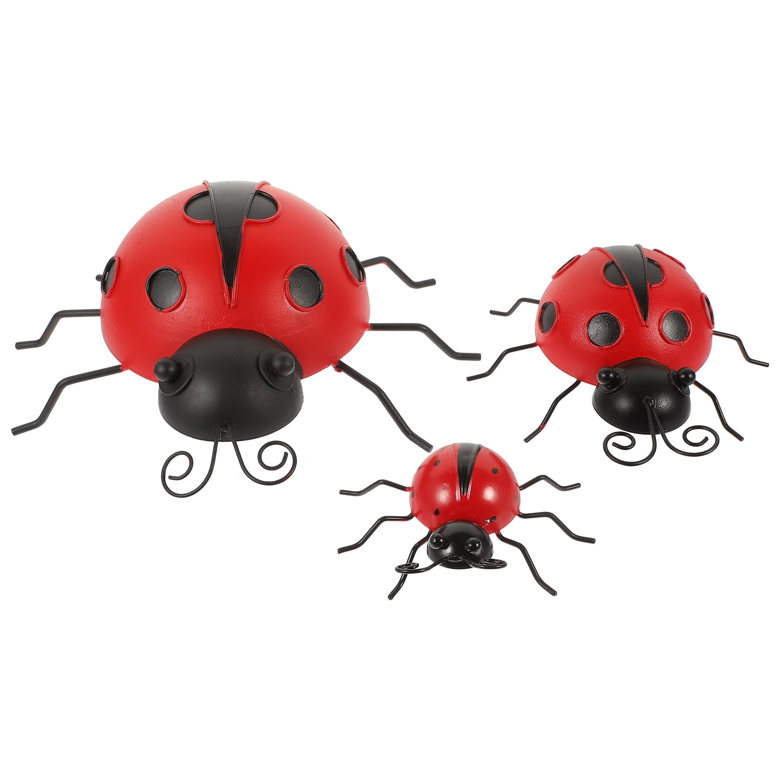 MLINS 3 Pcs Ladybug Decor Simulation Decors Ladybugs Witch Gnomes Red ...