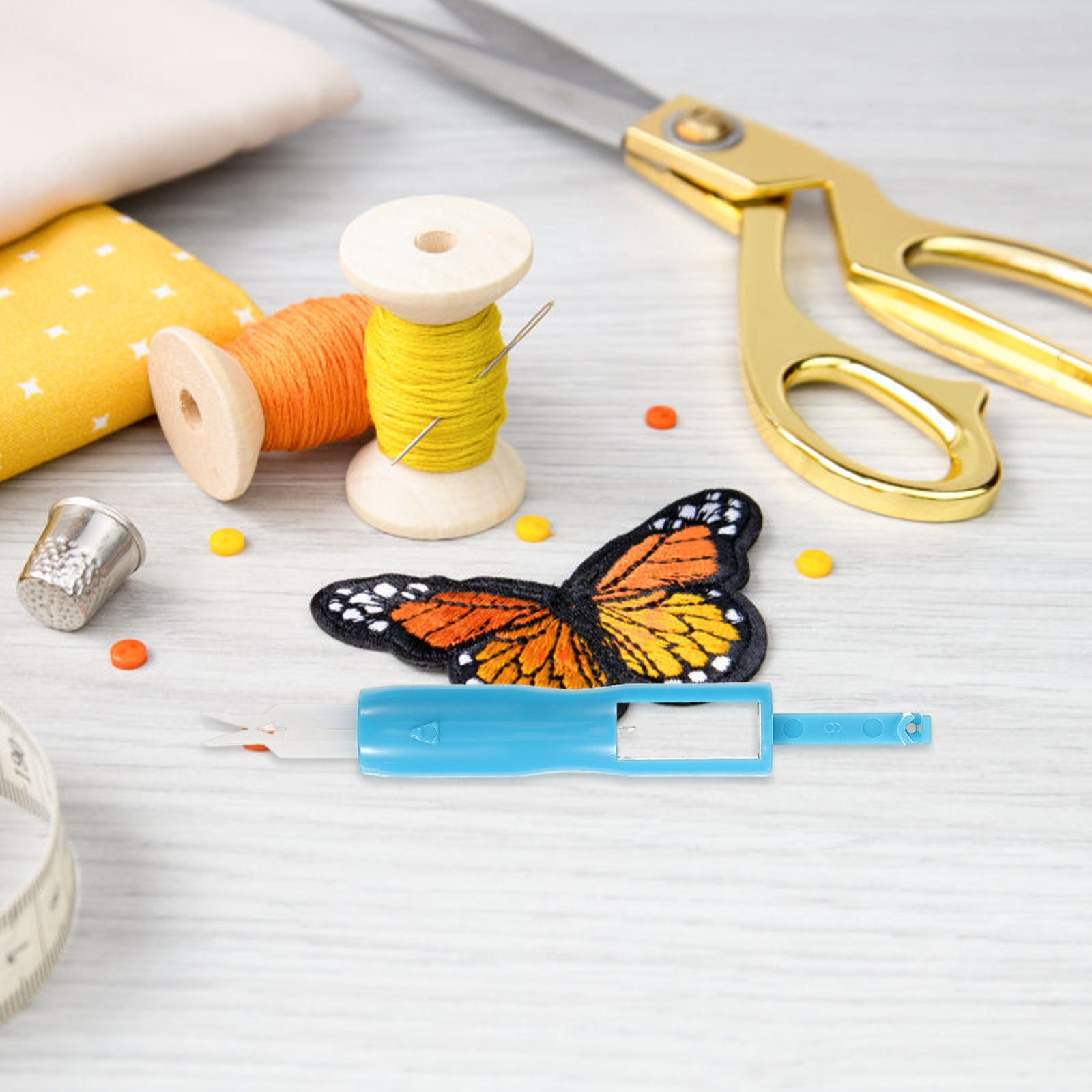 MLINS 3 Pcs Needle Inserter Sewing Machine Threader Gadgets Elder Blue ...