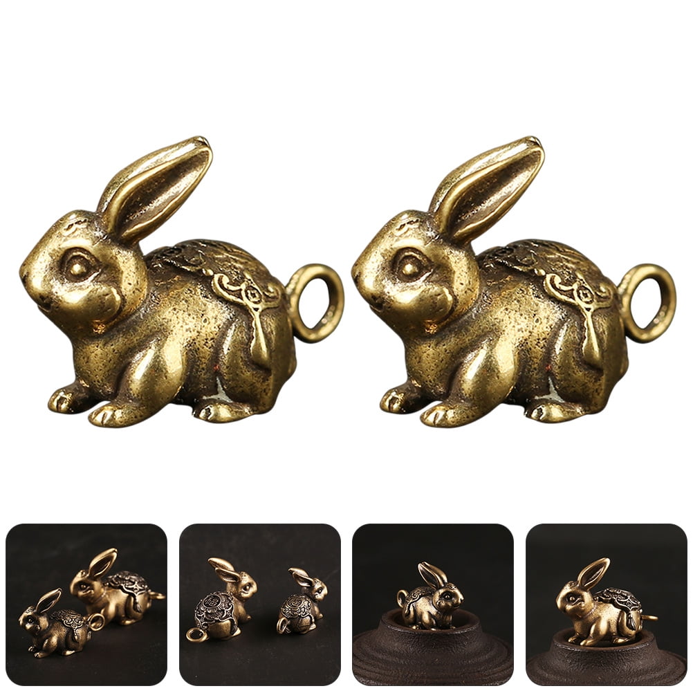 MLINS 3Pcs Simple and Generous Bunny Keyring Animal Keychain for Daily ...