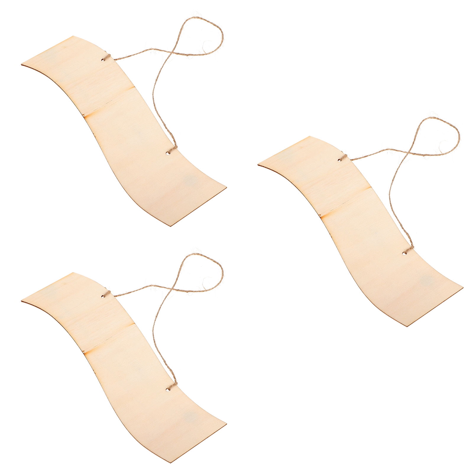 MLINS 3 Pcs Plain Wooden Door Plaques Mats Wooden Sign Garden Signs ...