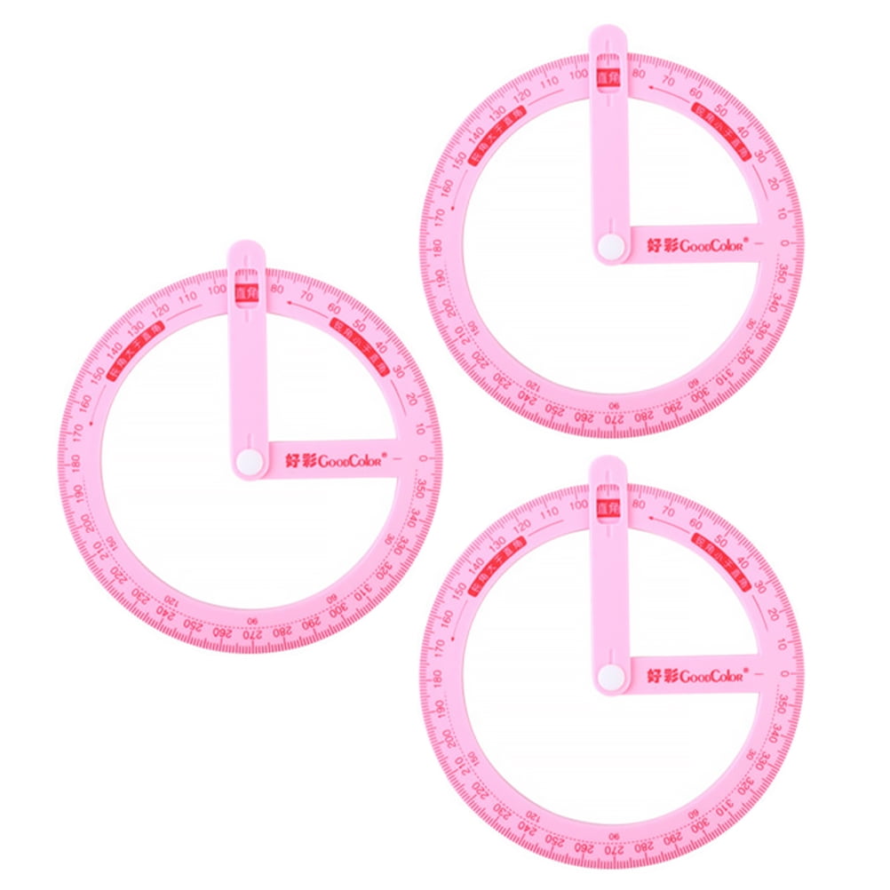 MLINS 3 Pcs Protractor for Kids Student Technical Drawing Tool Teaching ...