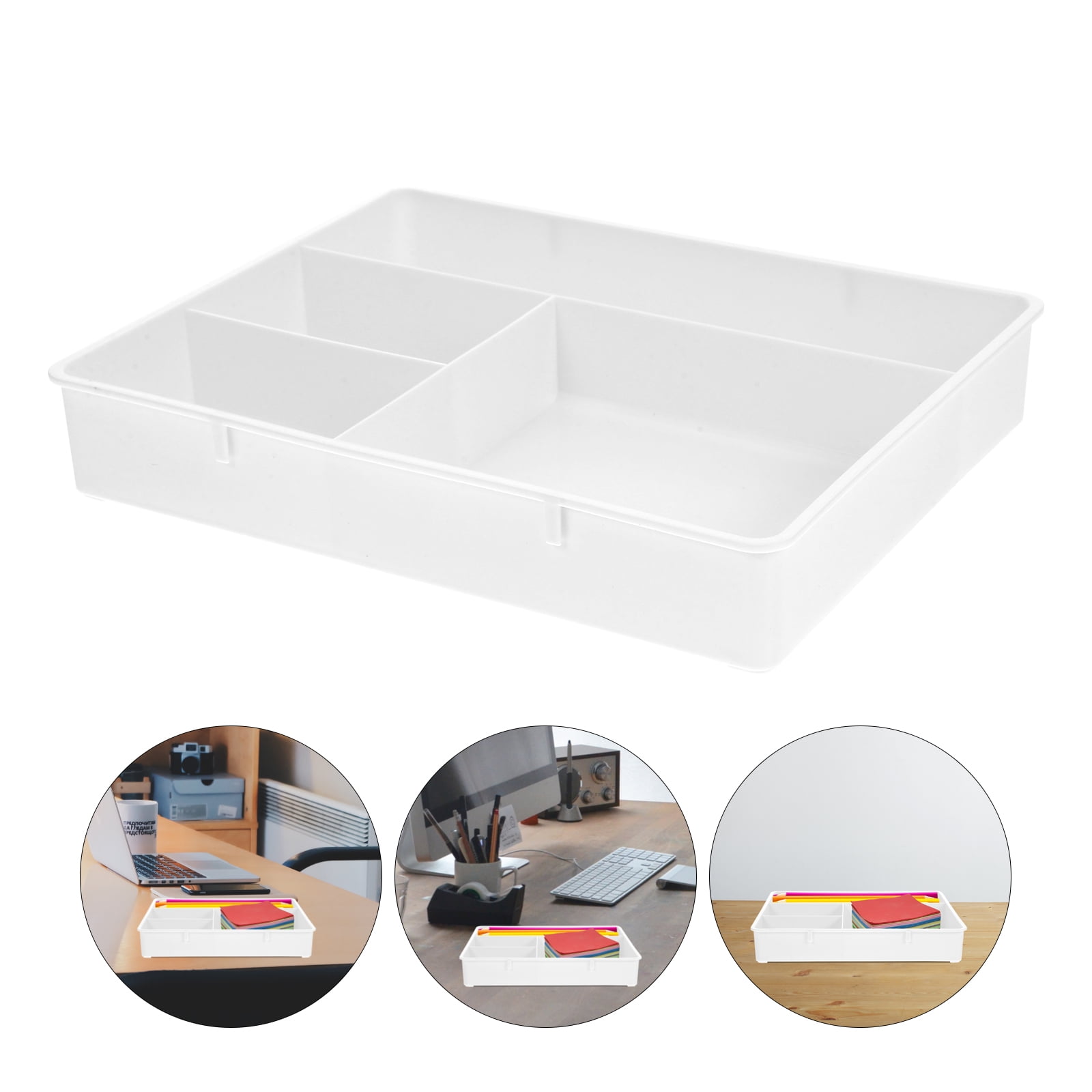 MLINS 3 Pcs Small Drawer Organizer Bins Divided Storage Tray - Walmart.com