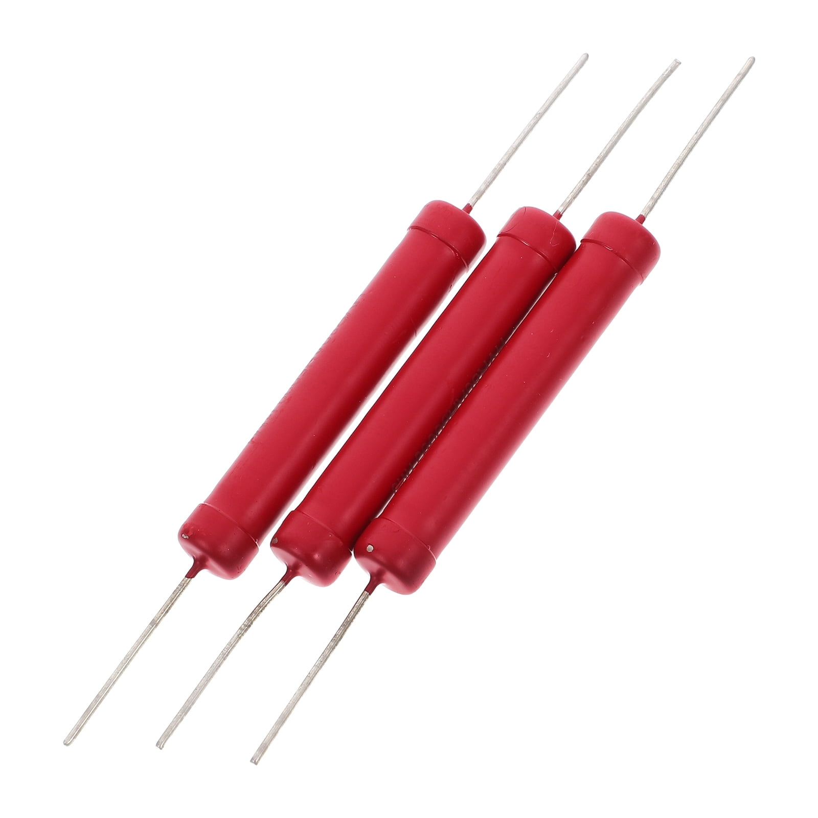 MLINS 3 Pcs Voltmeter Resistor Stable Resistance 10.5X0.8CM Red ...