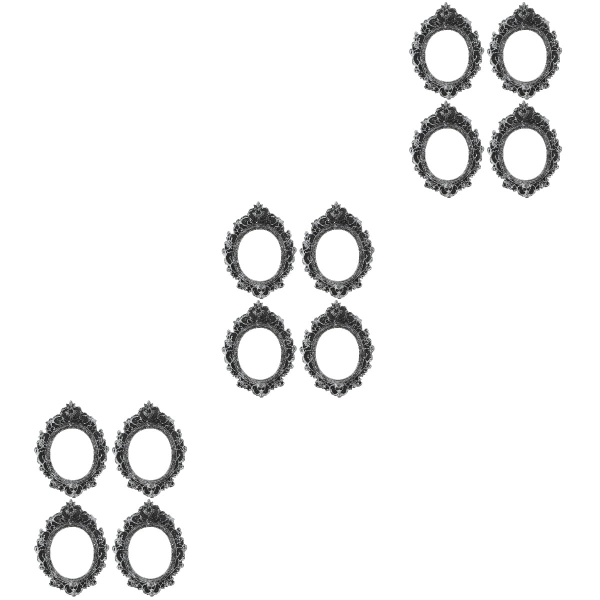 MLINS 3 Pieces Gothic Frames Silver Xmas Picture Mic Prop Mini Photo ...