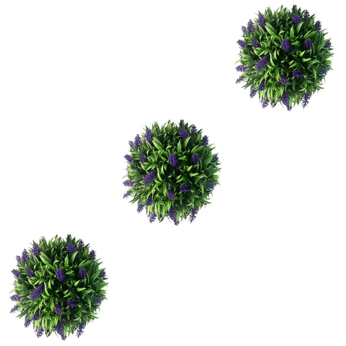 MLINS 3 Pieces Lavender Balls Artificial Topiary Fake Grass Faux ...