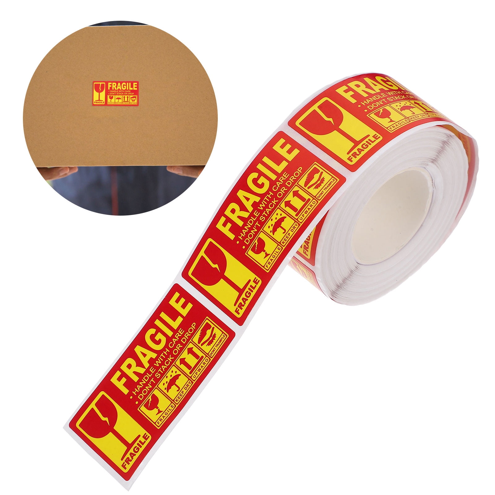 MLINS 3 Rolls Fragile Stickers Warning Labels Fragile Warning Stickers ...