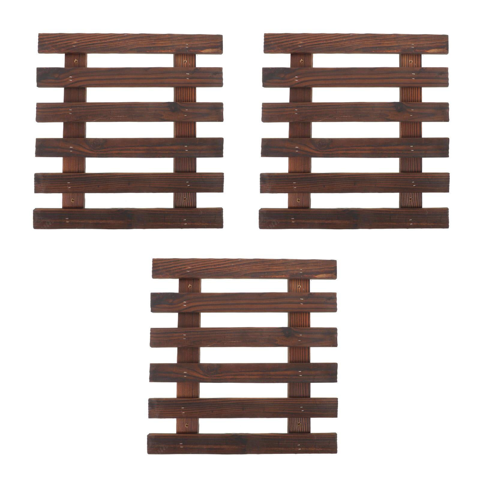 MLINS 3 Sets Balcony Planter Ladder Wood Ladder Wood Rack Planter Stand ...
