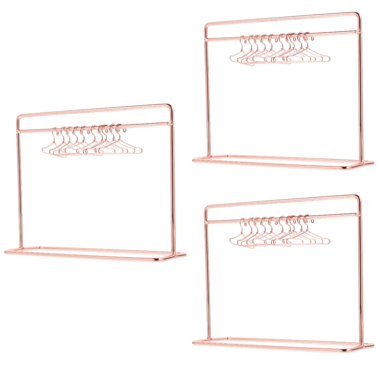 MLINS 3 Sets Doll Apparel Hanger Miniature Cloth Rack Doll Clothes Rack ...