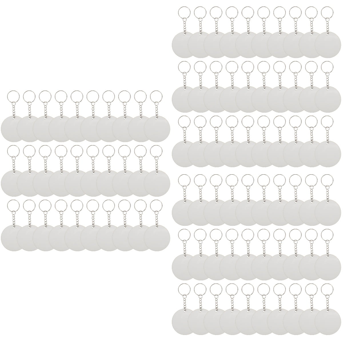 MLINS 3 Sets Double Sided Blank Sublimation Pendants DIY Jump Rings ...