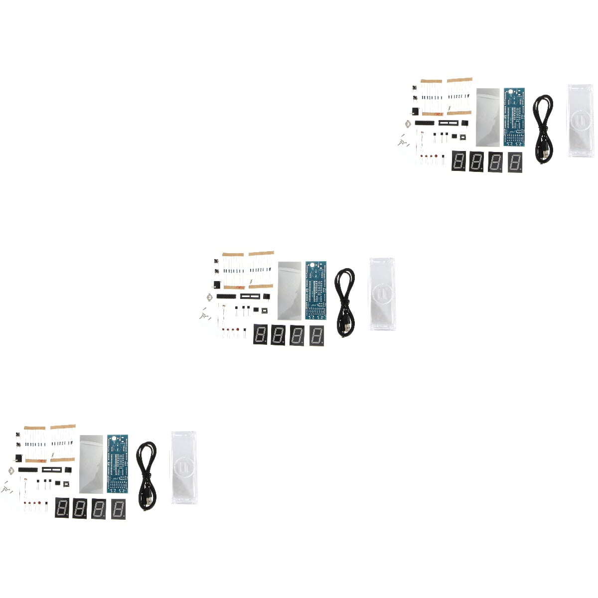 MLINS 3 Sets SCM LED Digital Clock Components Single Chip Microcomputer Clock Microchip Clock ...