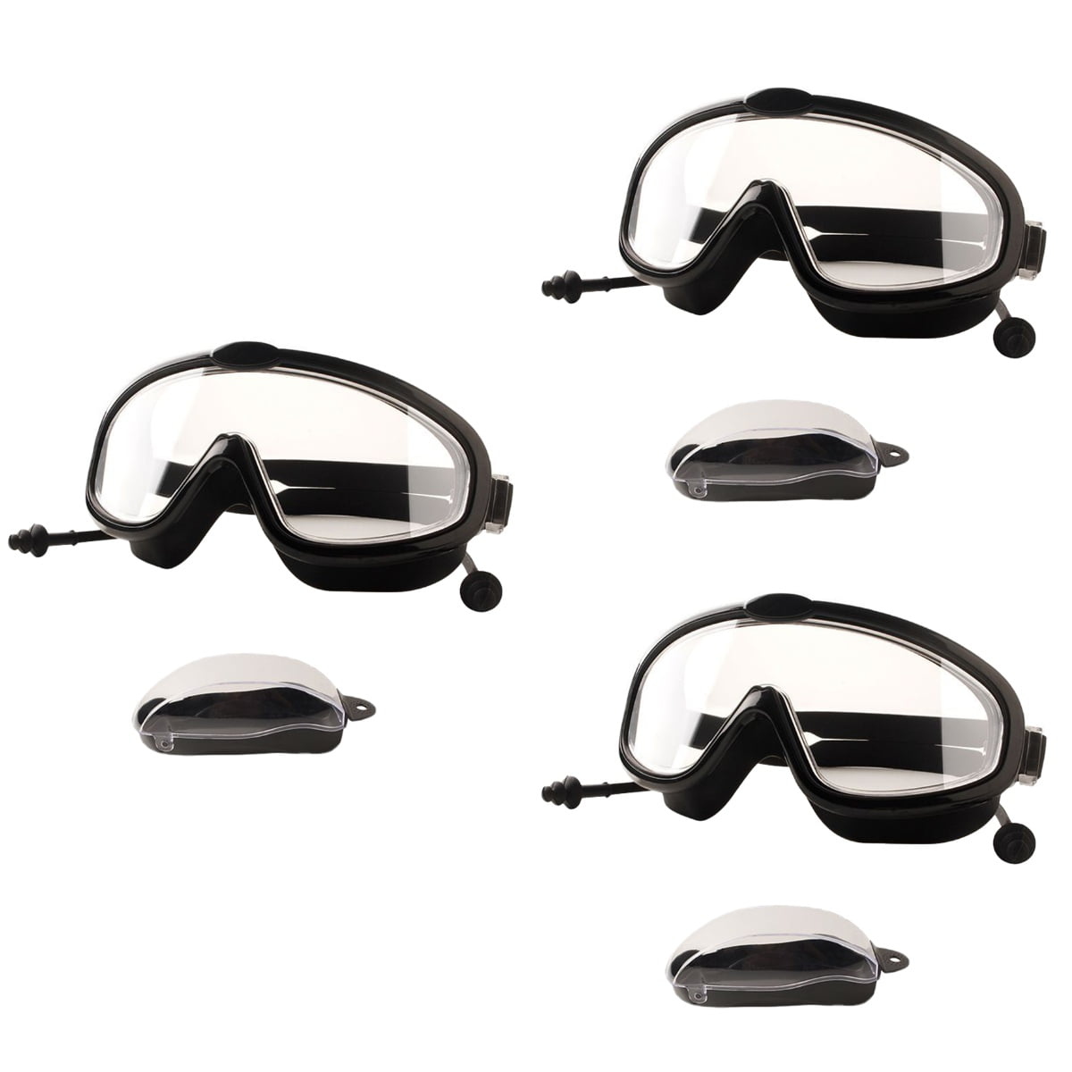 MLINS 3 Sets Silicone Swim Goggles Children Swimwear Swimming Glasses ...