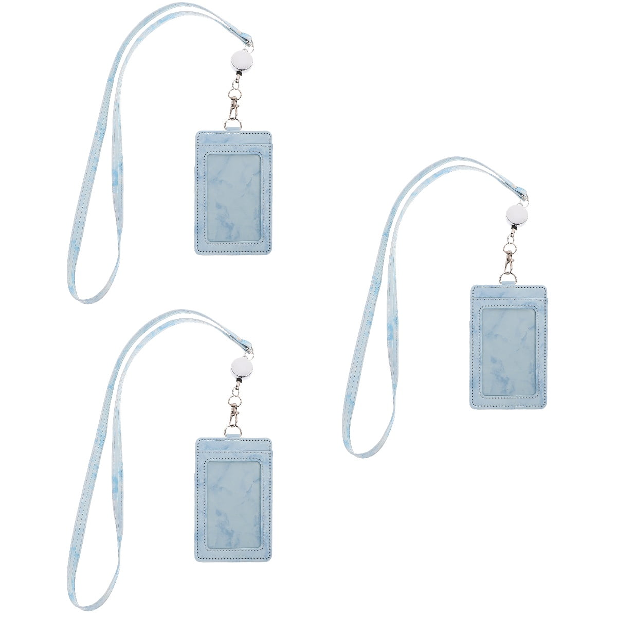 MLINS 3 Sets Work Badge Hanger Vertical ID Badge Holder Name Tag Holder ...