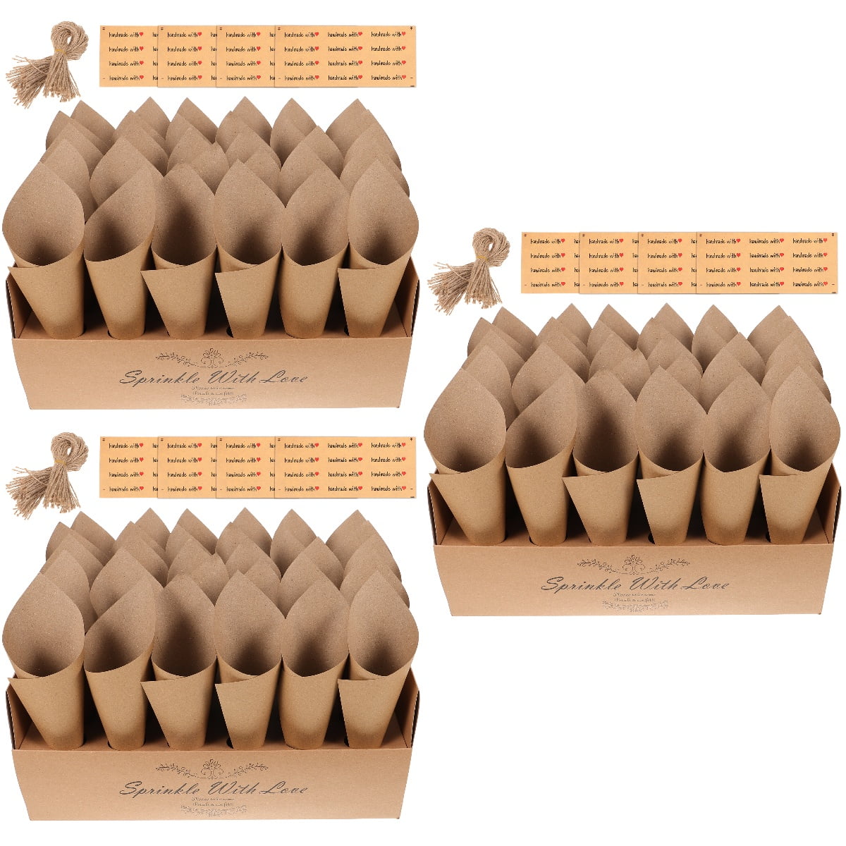 MLINS 3 Sets of Party Confetti Cones Box Bouquet Wedding Confetti Cones ...