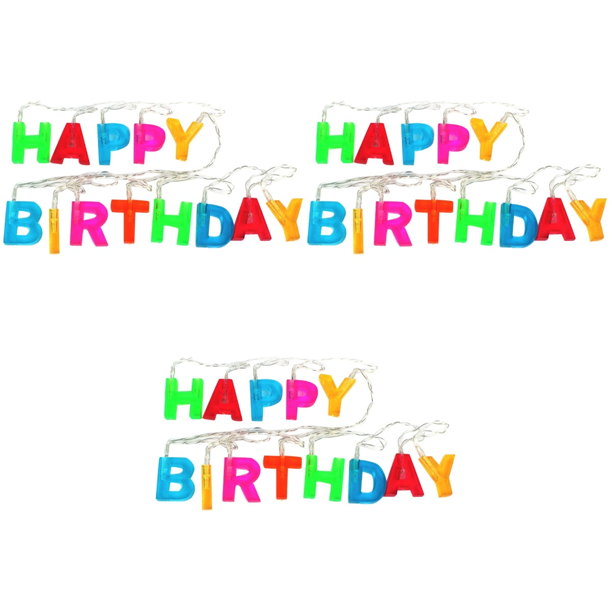 MLINS 3 pcs 13M Long LED Letter Lamp String Birthday Party Decorative ...