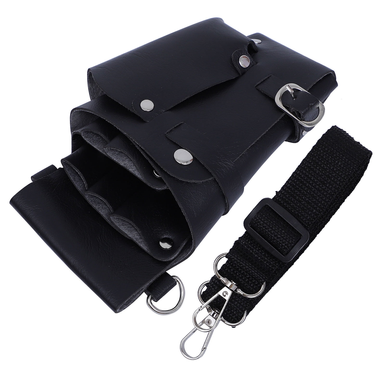 MLINS 3 pcs Barber Scissor Bag Black Waist Bag Handmade Hairdresser ...