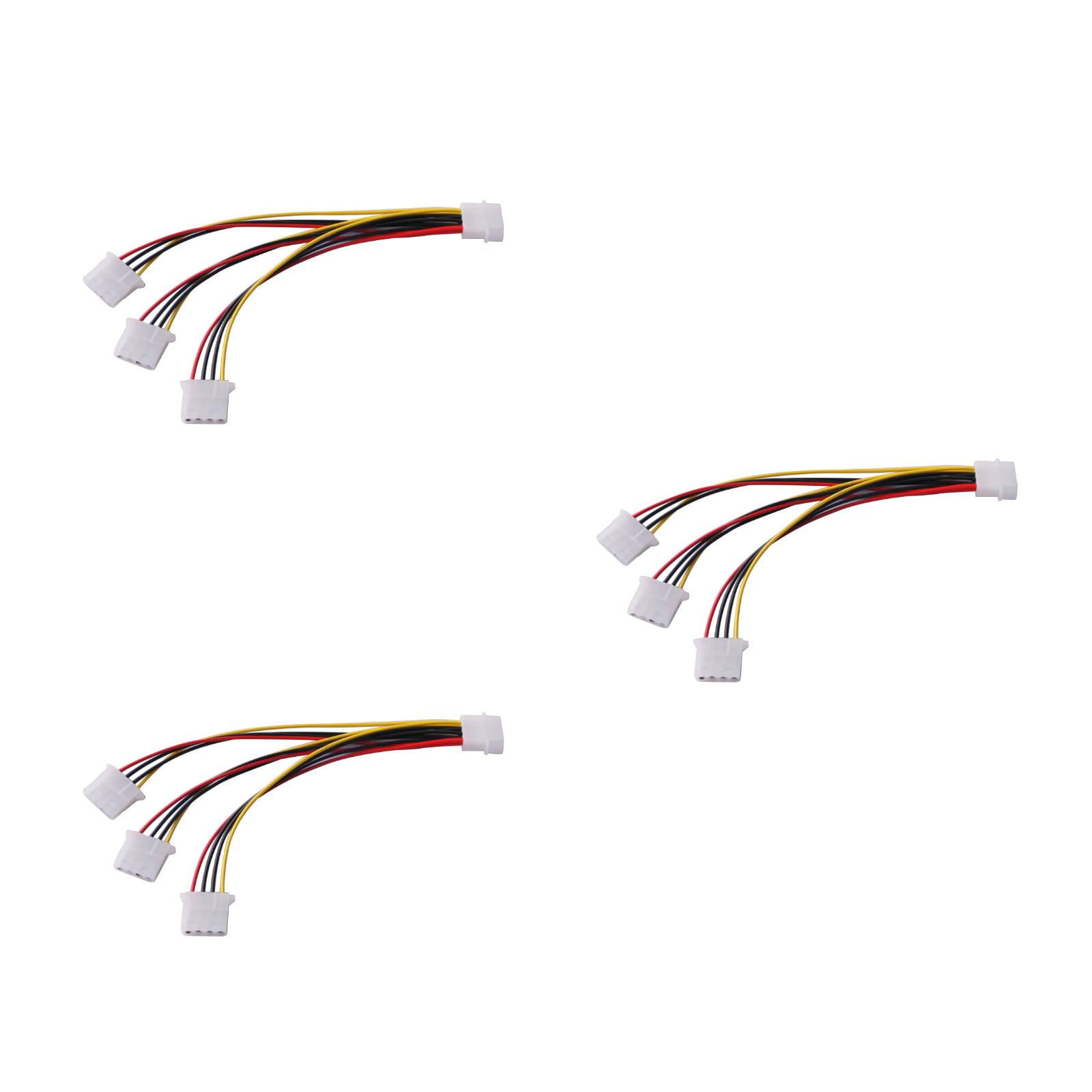 MLINS 3 pcs CPU 4 PIN Fan Extention Cables Adapter Cable Computer Case ...