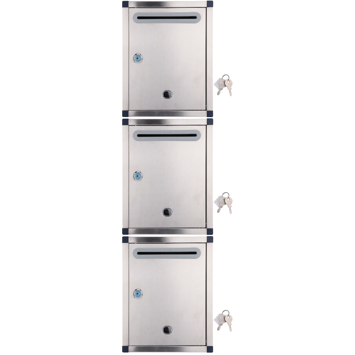 MLINS 3 pcs Rust-proof Letter Box Creative Letter Box Stainless Steel ...