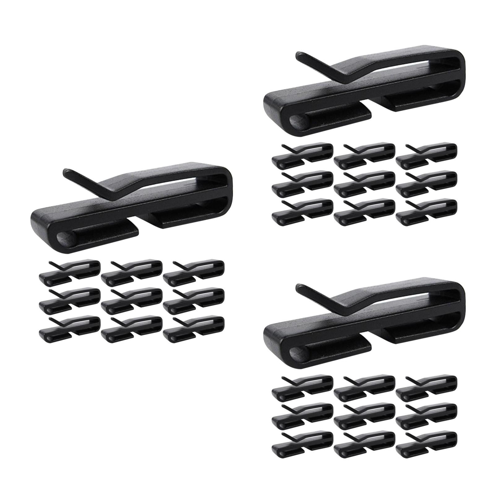 MLINS 30 PCS Plastic Belt Keeper Clips Webbing Ending Clip Hiking ...