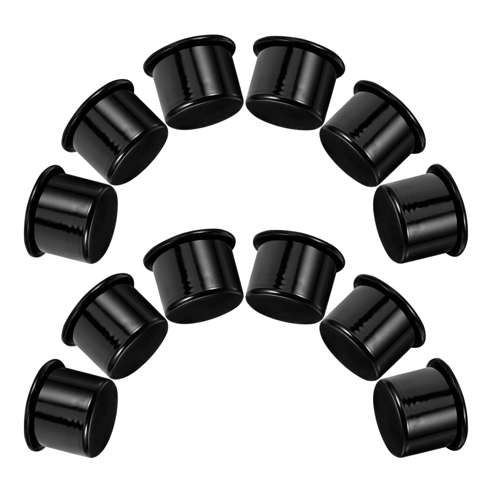 MLINS 30 Pcs Aluminum Candle Insert DIY Holders Cup Candlestick Black ...