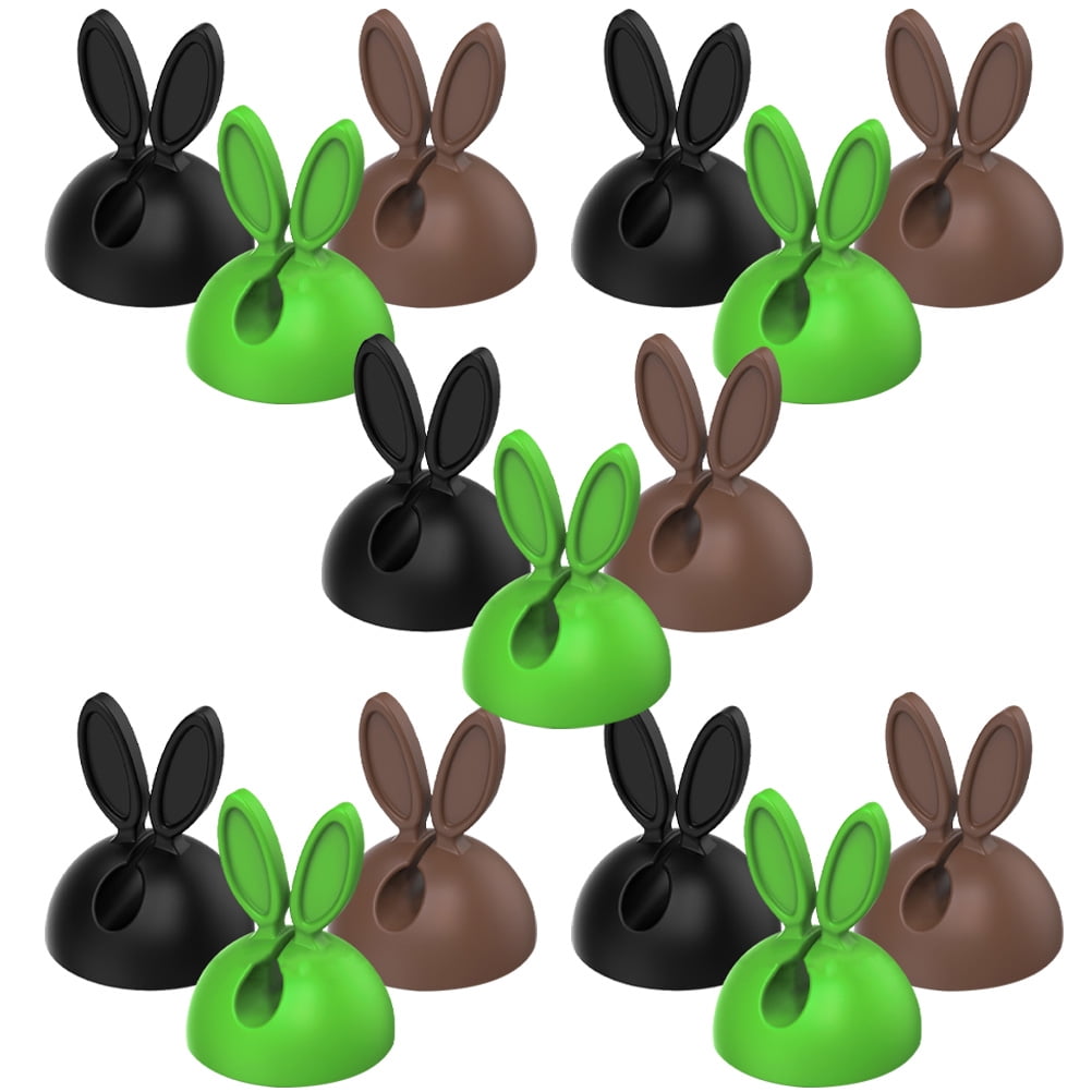 DINHEAROM Cable Wire Clips Rabbit Ears Cable Clips Coffee 30Pcs for ...
