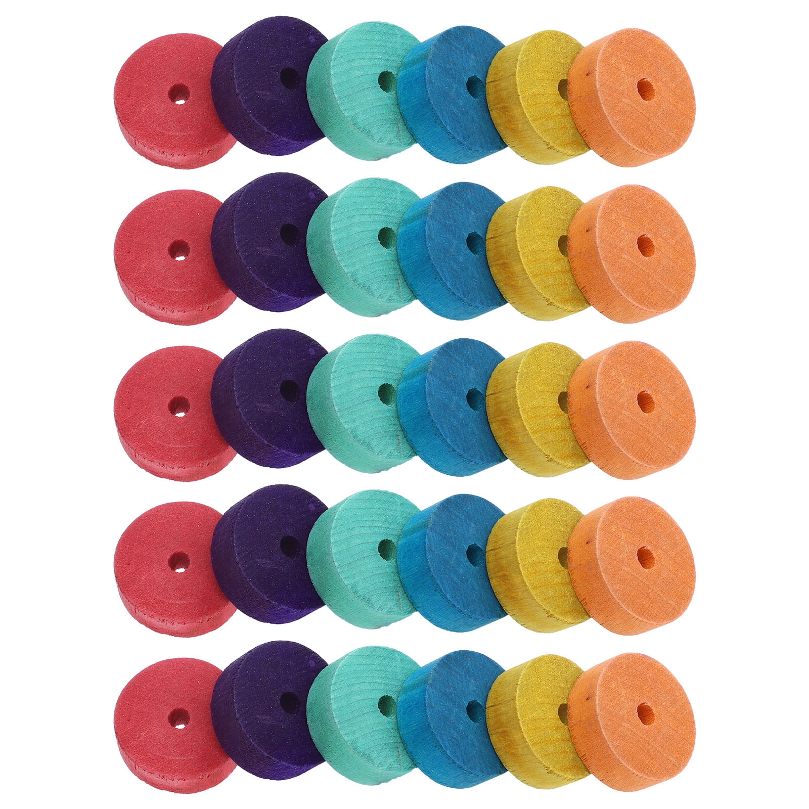 MLINS 30Pcs Wooden Wheels for Kids Wheels Toy Red Round Diy Crafts ...