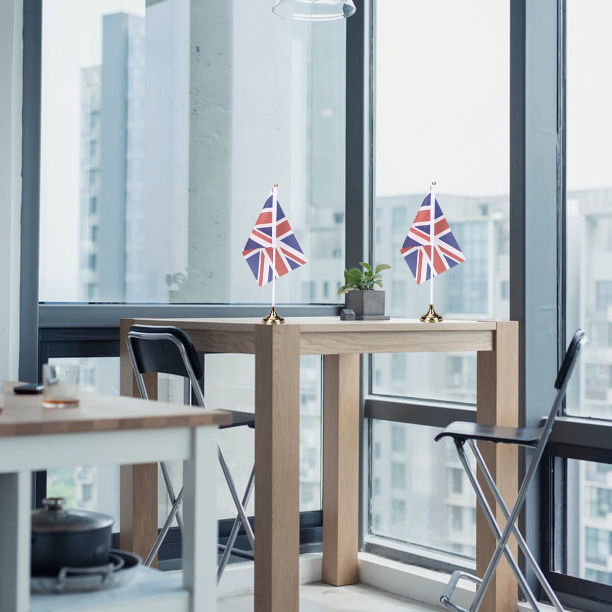 MLINS 30 Pcs Desktop National Flag Union Jack Flags Base Banner Table ...