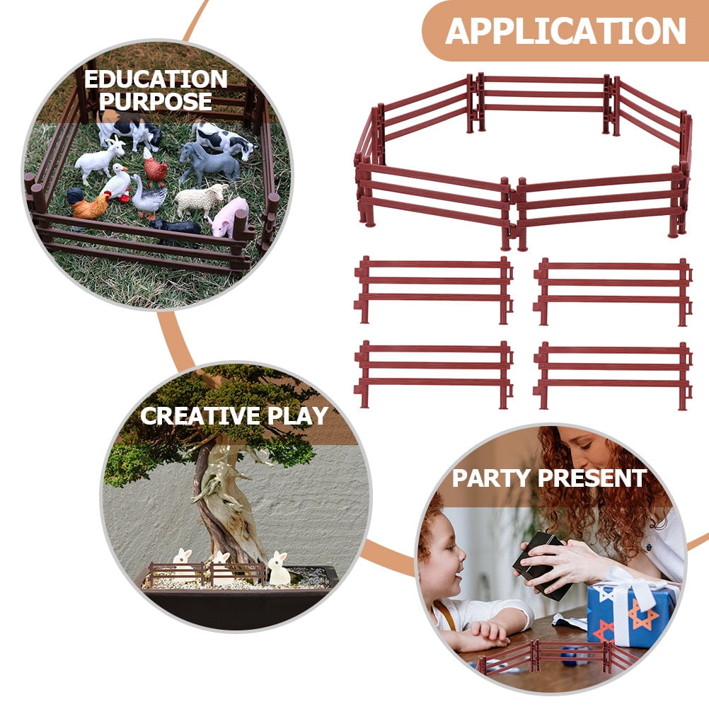 MLINS 30 Pcs Edging Picket Fence Model Simulated Decorations Mini House ...