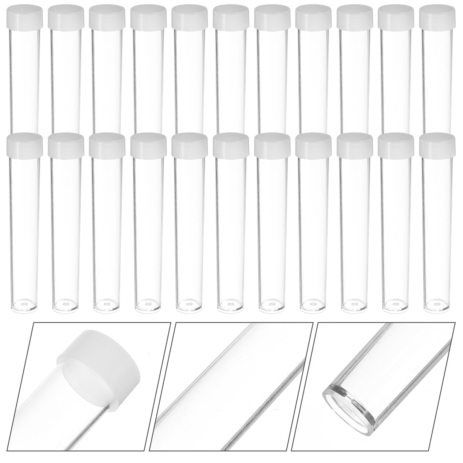 MLINS 30 Pcs Gloss Glitter Bottle Extra Battery Storage Containers 8x1 ...