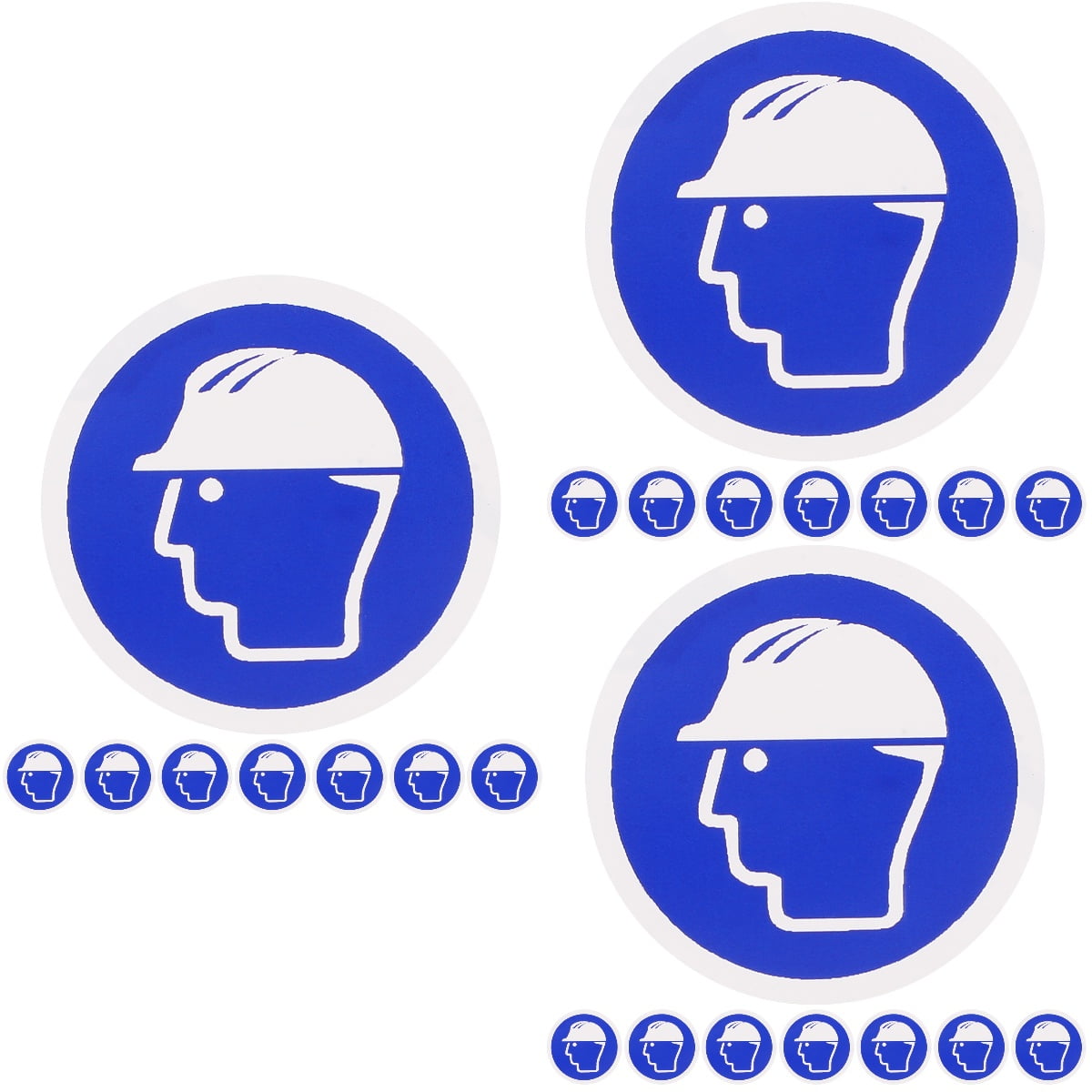 MLINS 30 Pcs Hard Hat Wearing Sign Adhesive Helmet Wearing Sticker ...