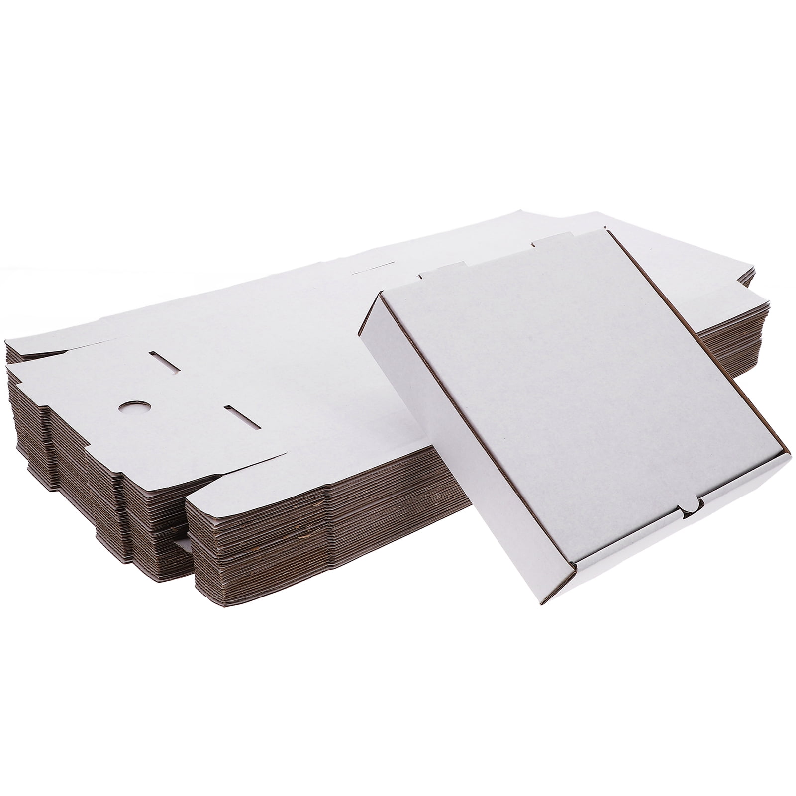MLINS 30 Pcs Kraft Pizza Boxes Bulk Storage Container Collapsible Oven ...