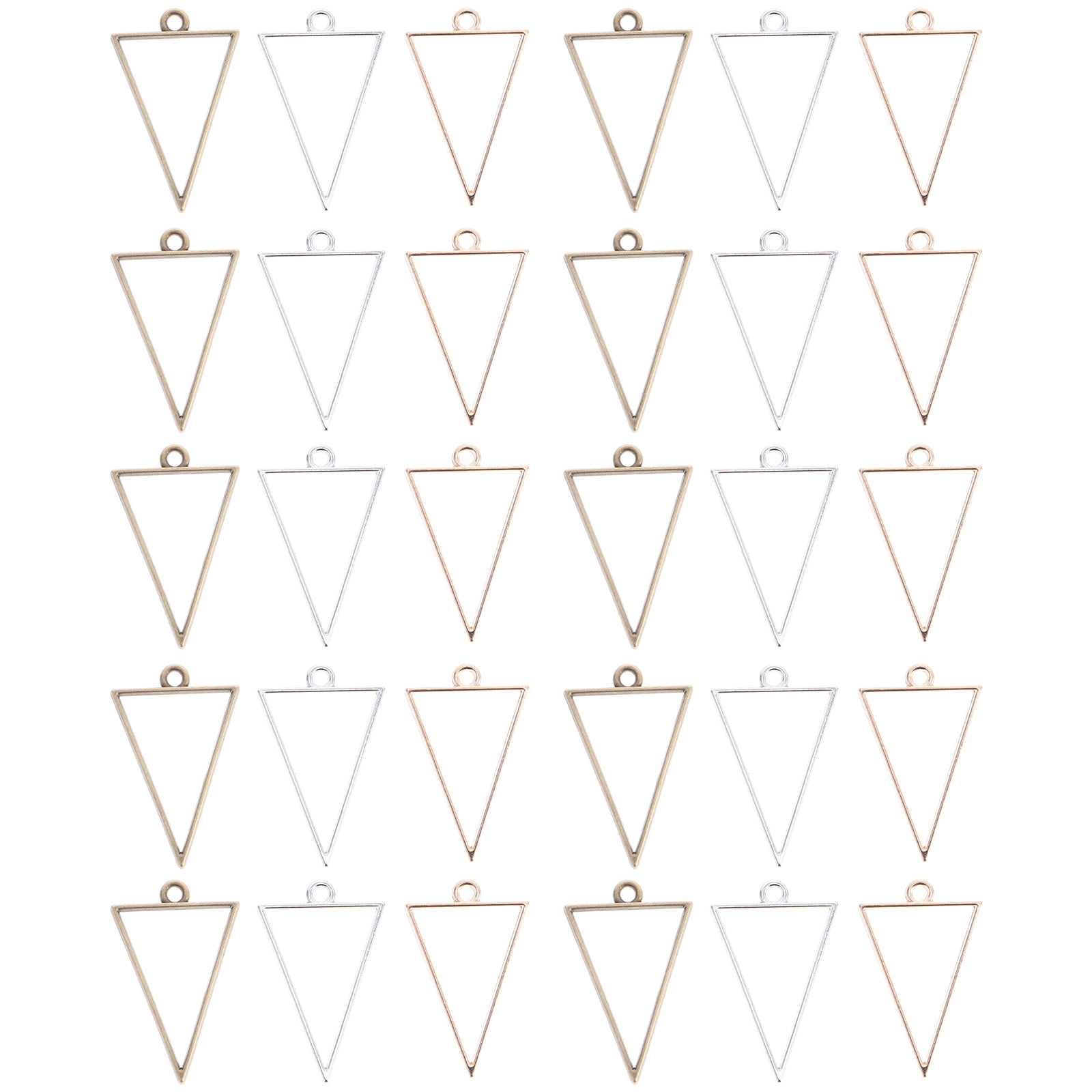MLINS 30 Pcs Pendant Border Frame Triangle Open Jewelry Framed Frames ...