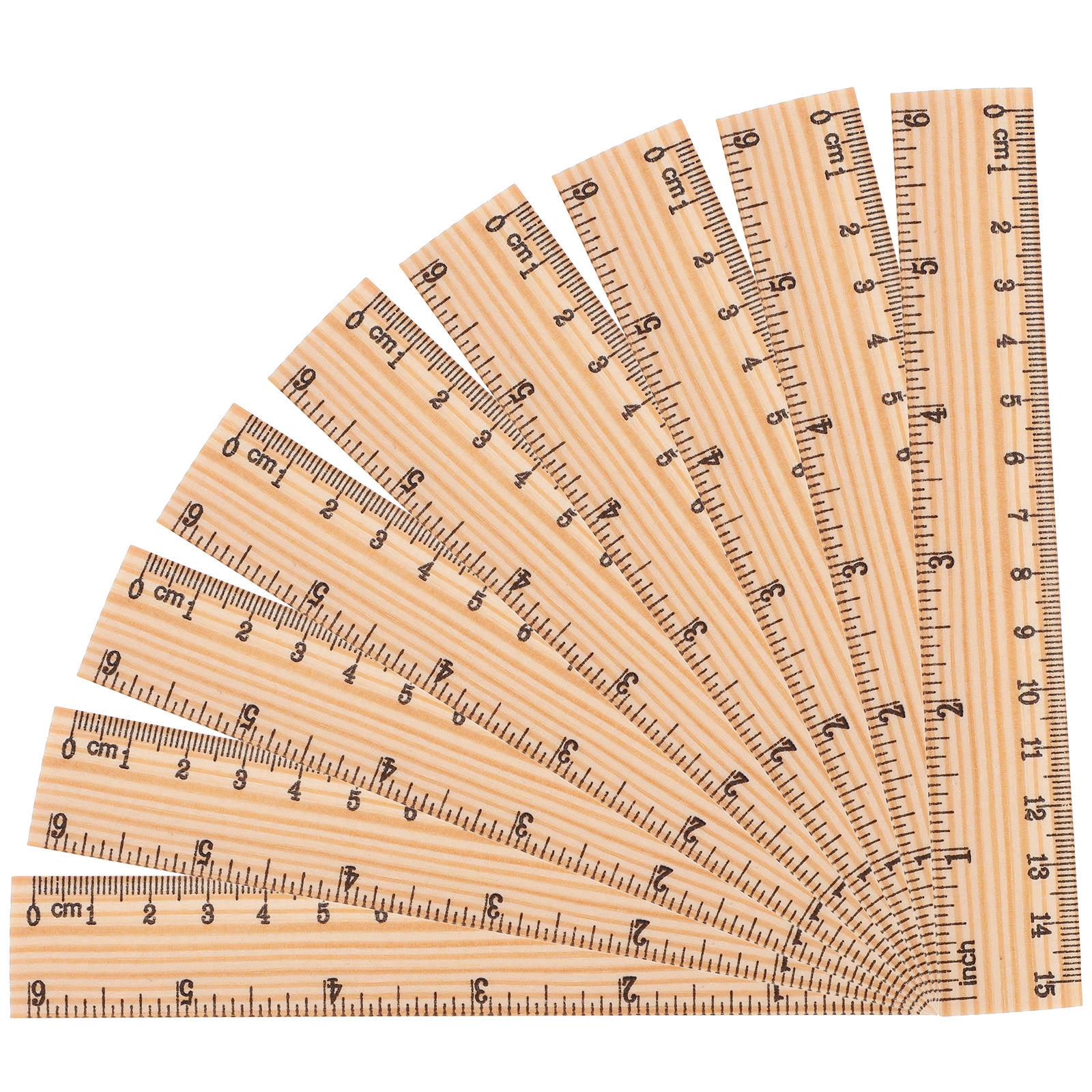 MLINS 30 Pcs Seam Small Wooden Ruler Teaching Aids Home Ruler Student ...