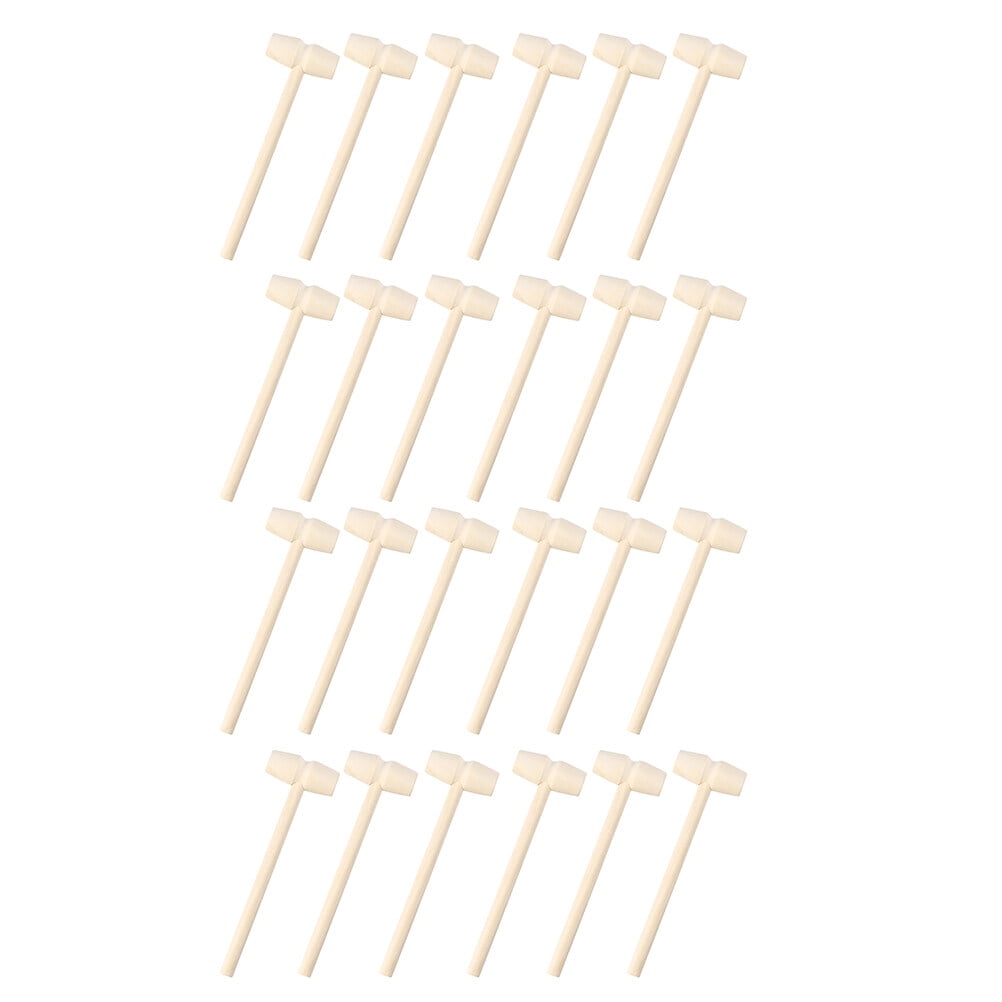 MLINS 30 Pcs Shape Wooden Small Hammer Toy Mini Hitting Toys ...