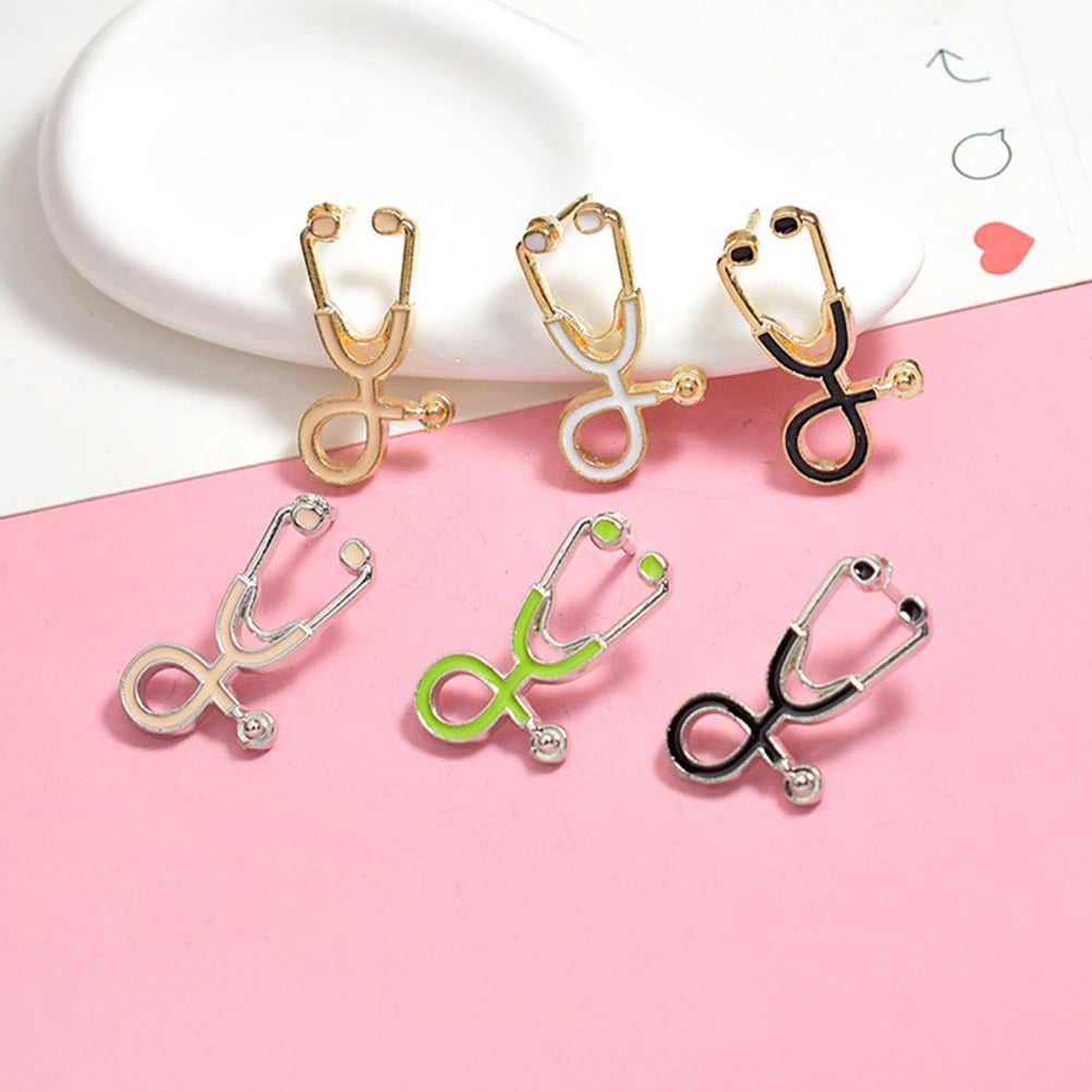 MLINS 30 Pcs Stethoscope Brooch Decorative Brooch Nurse 2.6x1.5cm ...