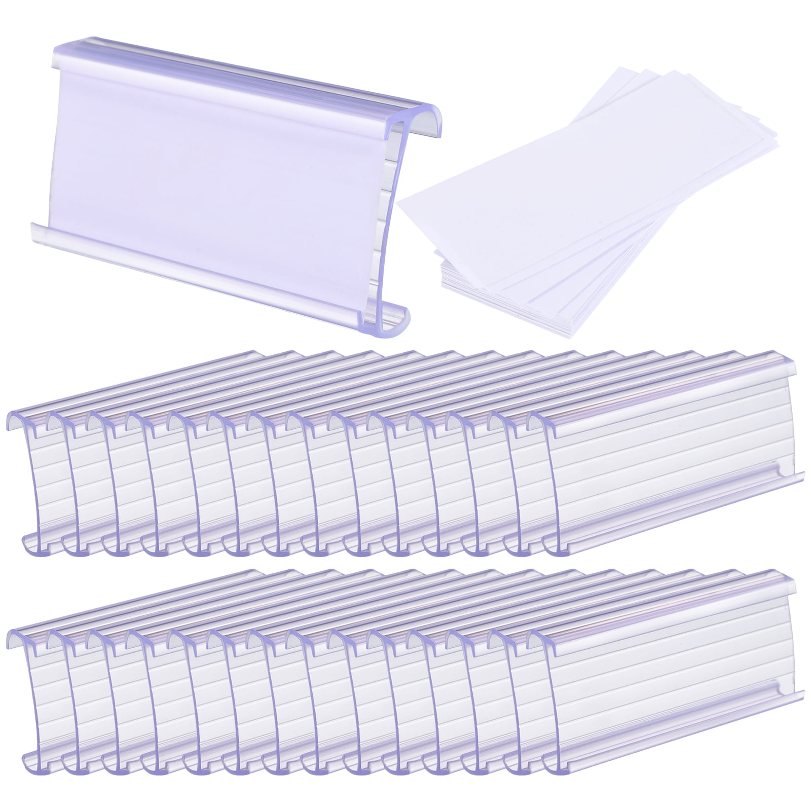 MLINS 30 Sets Shelf Labels Holder Wire Shelving Holders Storage ...