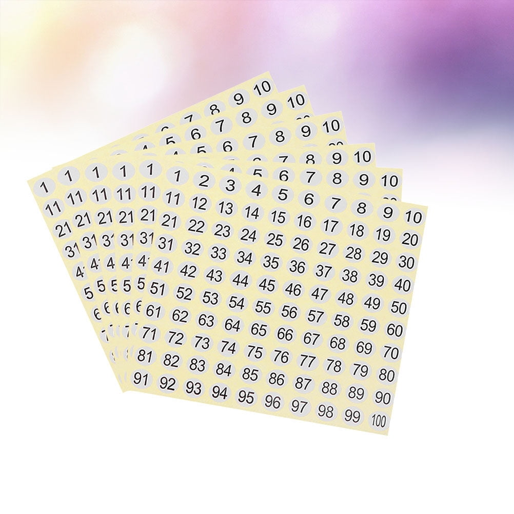 MLINS 30 Sheets Labels for School Supplies Number Decals Stickers ...