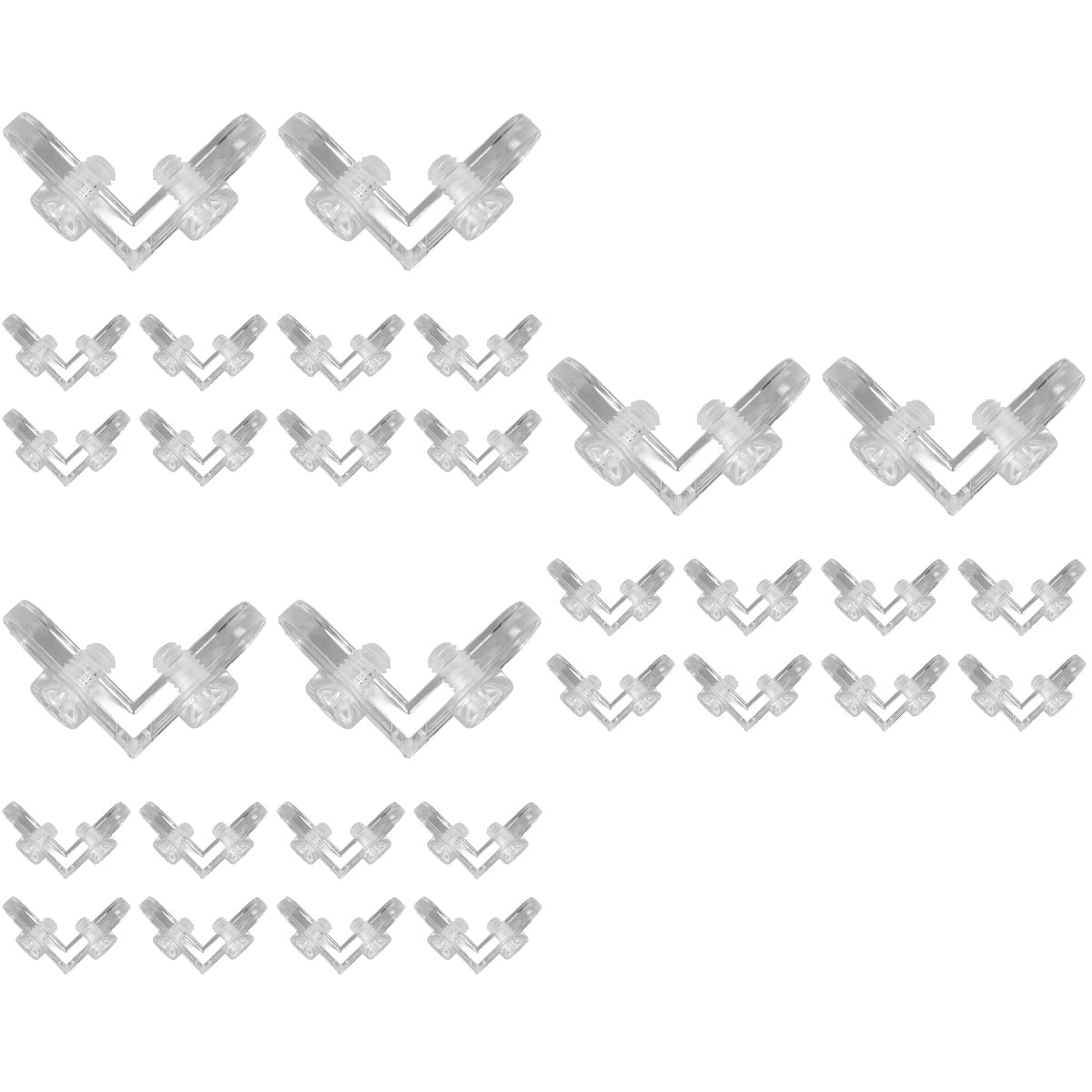 MLINS 30 pcs Acrylic Brackets Clear Angle Joint L Brackets Right Angle ...